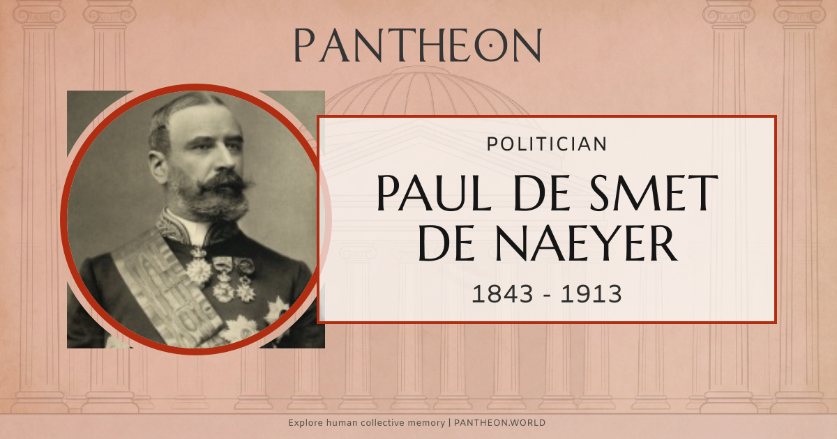 Paul de Smet de Naeyer Biography | Pantheon