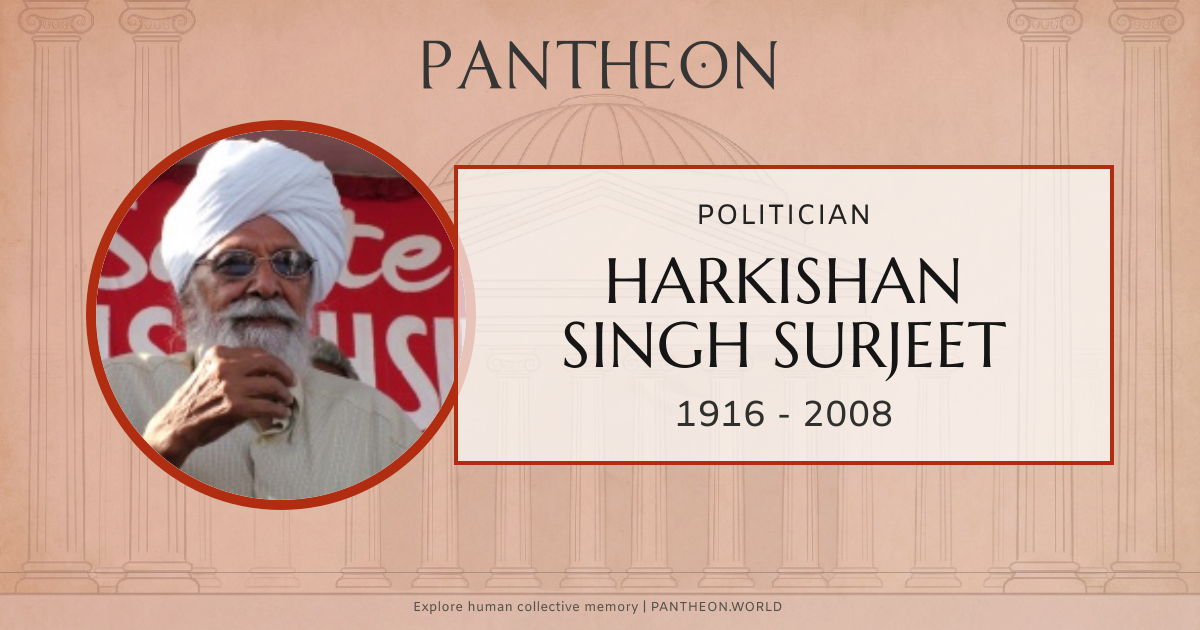 Harkishan Singh Surjeet Biography | Pantheon
