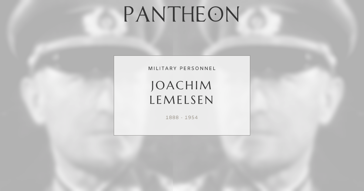 Joachim Lemelsen Biography | Pantheon