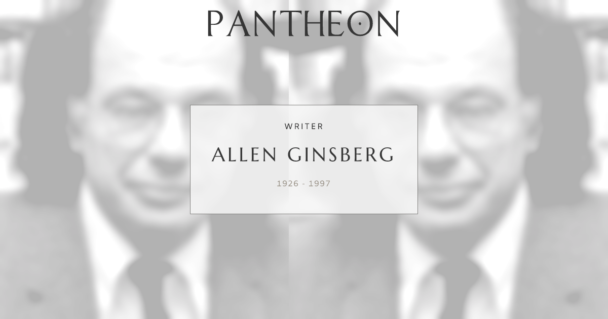 Allen Ginsberg Biography | Pantheon