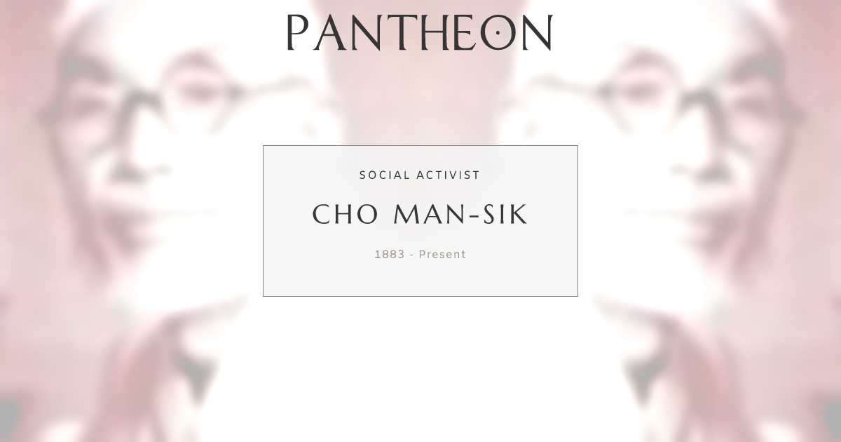 Cho Man-sik Biography | Pantheon