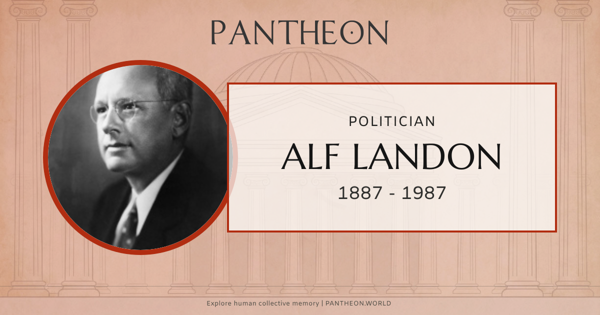 Alf Landon Biography | Pantheon