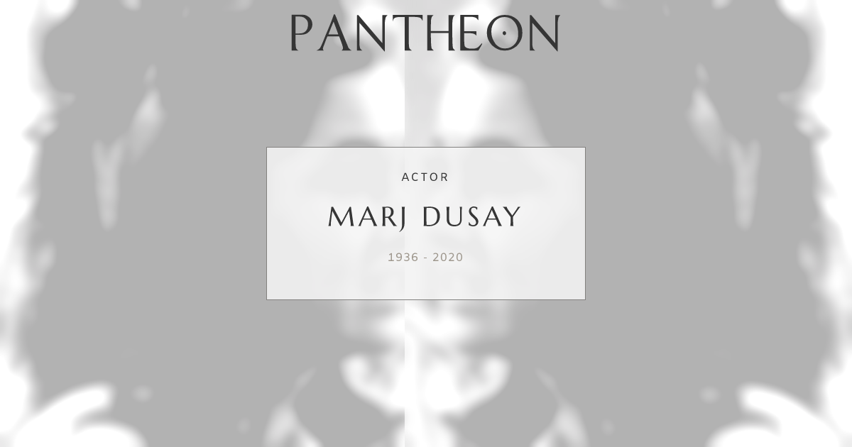 Marj Dusay Biography | Pantheon