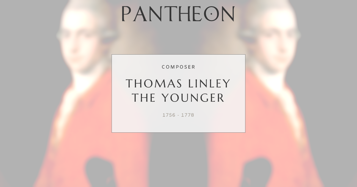 Thomas Linley the younger Biography | Pantheon