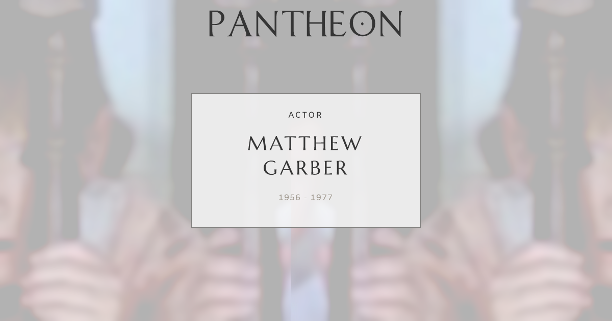Matthew Garber Biography | Pantheon