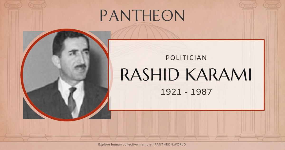 Rashid Karami Biography | Pantheon