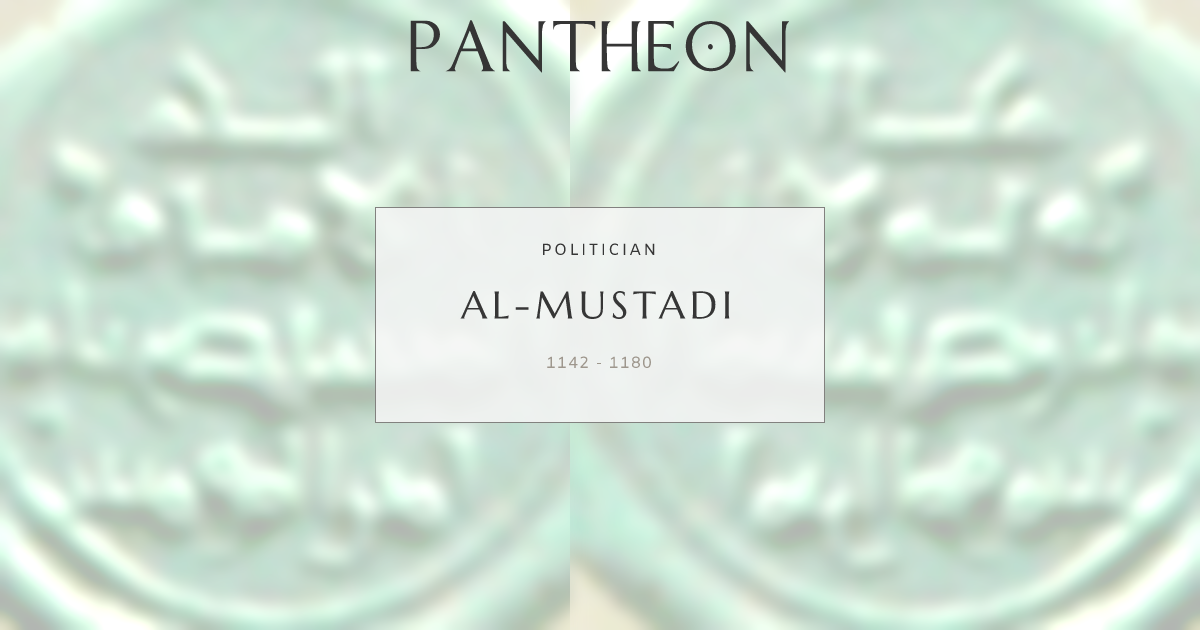 Al-Mustadi Biography | Pantheon