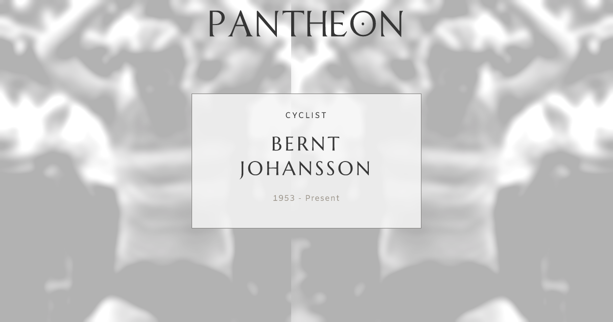Bernt Johansson Biography | Pantheon