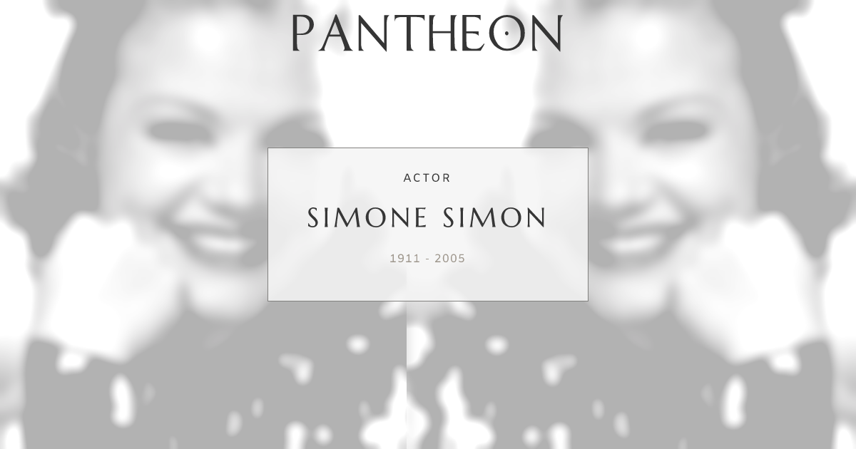 Simone Simon Biography | Pantheon