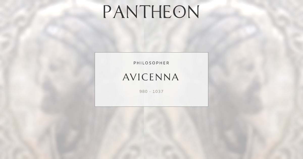 Avicenna Biography | Pantheon