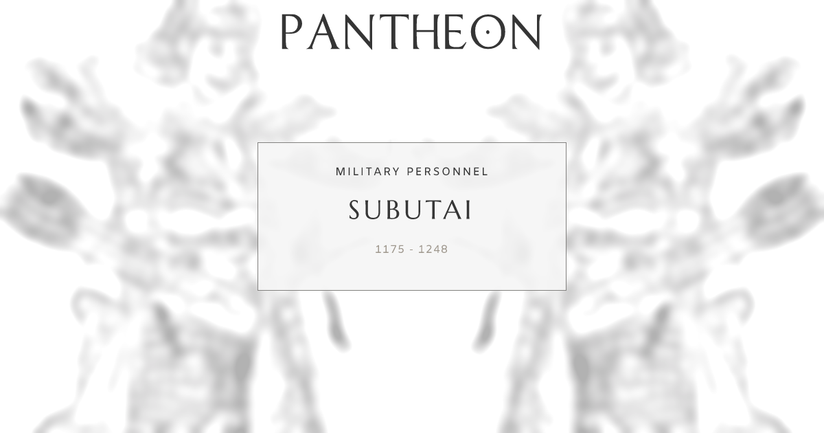 Subutai Biography | Pantheon