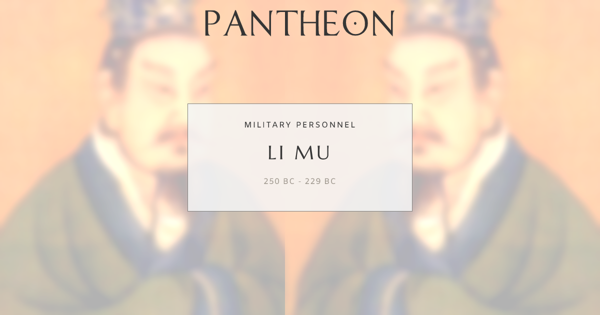 Li Mu Biography | Pantheon