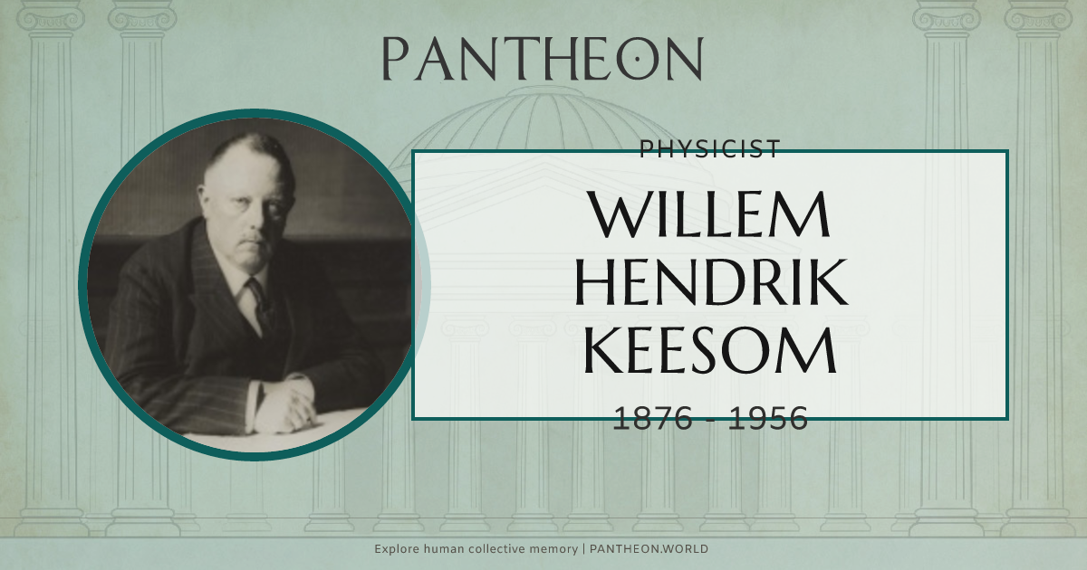 Willem Hendrik Keesom Biography | Pantheon