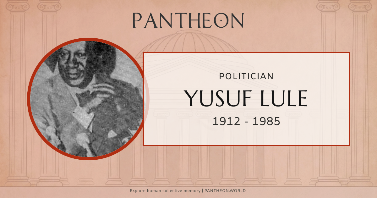 Yusuf Lule Biography | Pantheon