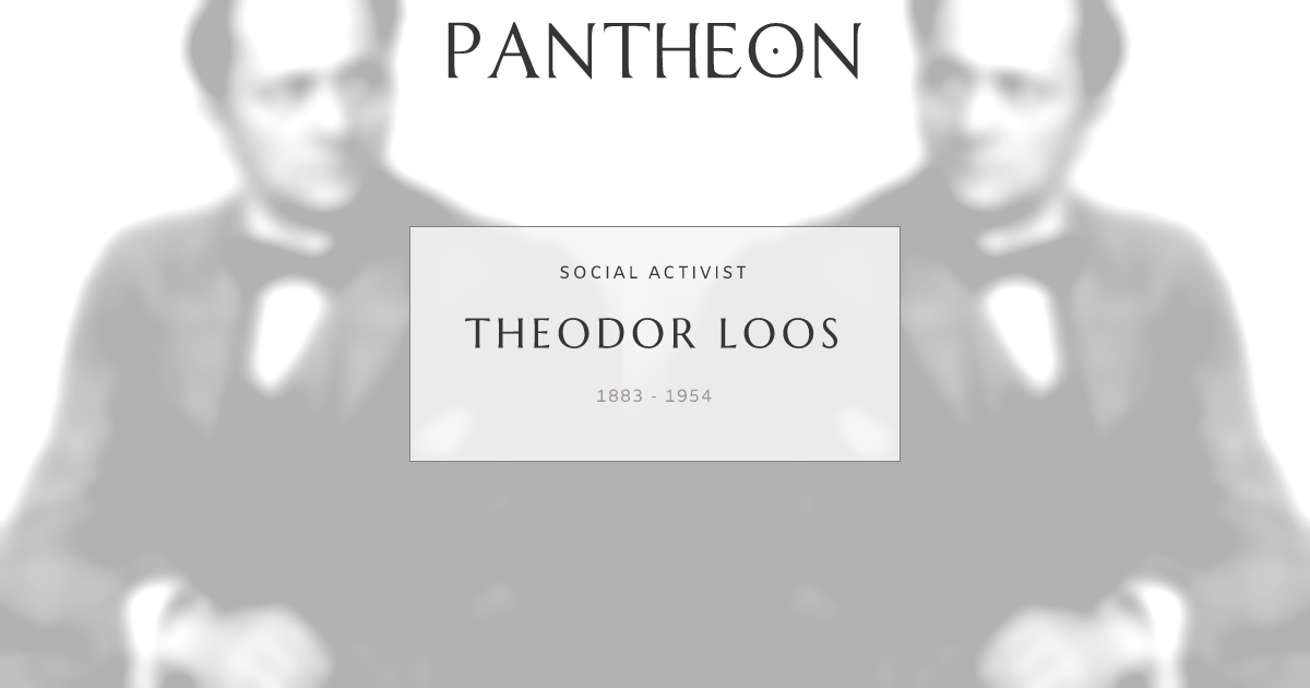 Theodor Loos Biography | Pantheon