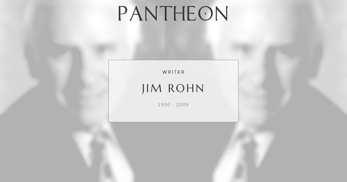Jim Rohn Biography | Pantheon
