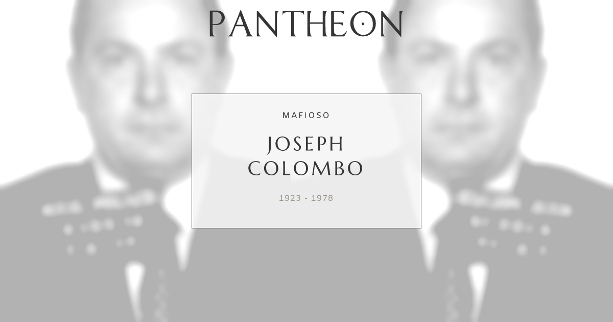 Joseph Colombo Biography | Pantheon