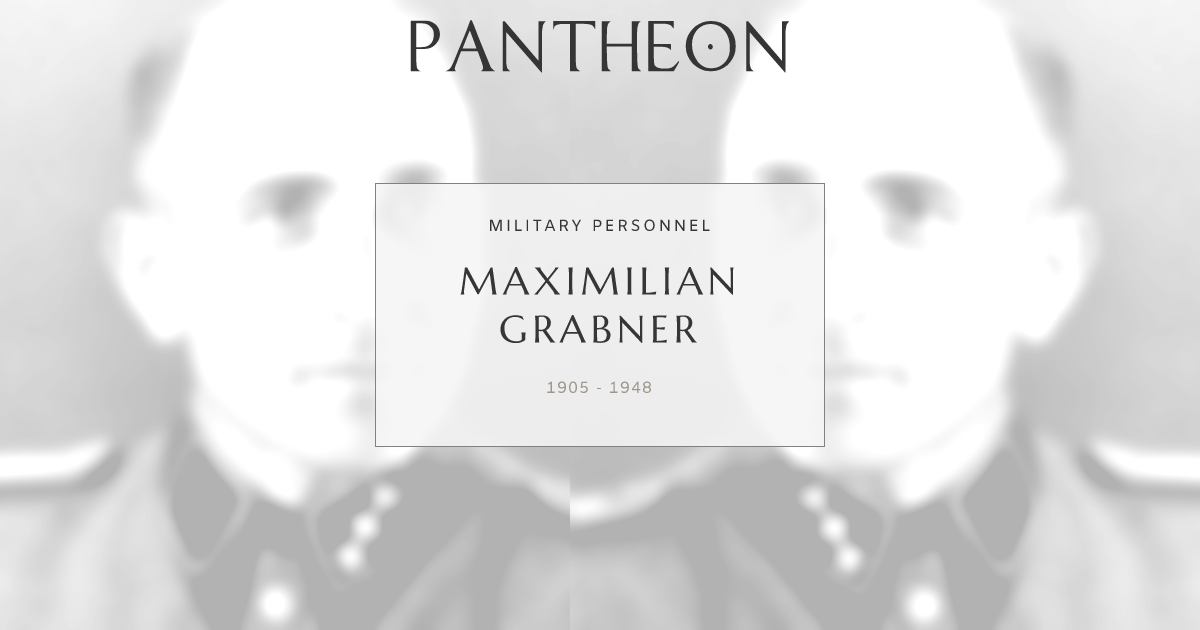 Maximilian Grabner Biography | Pantheon