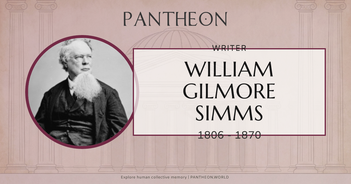 William Gilmore Simms Biography | Pantheon