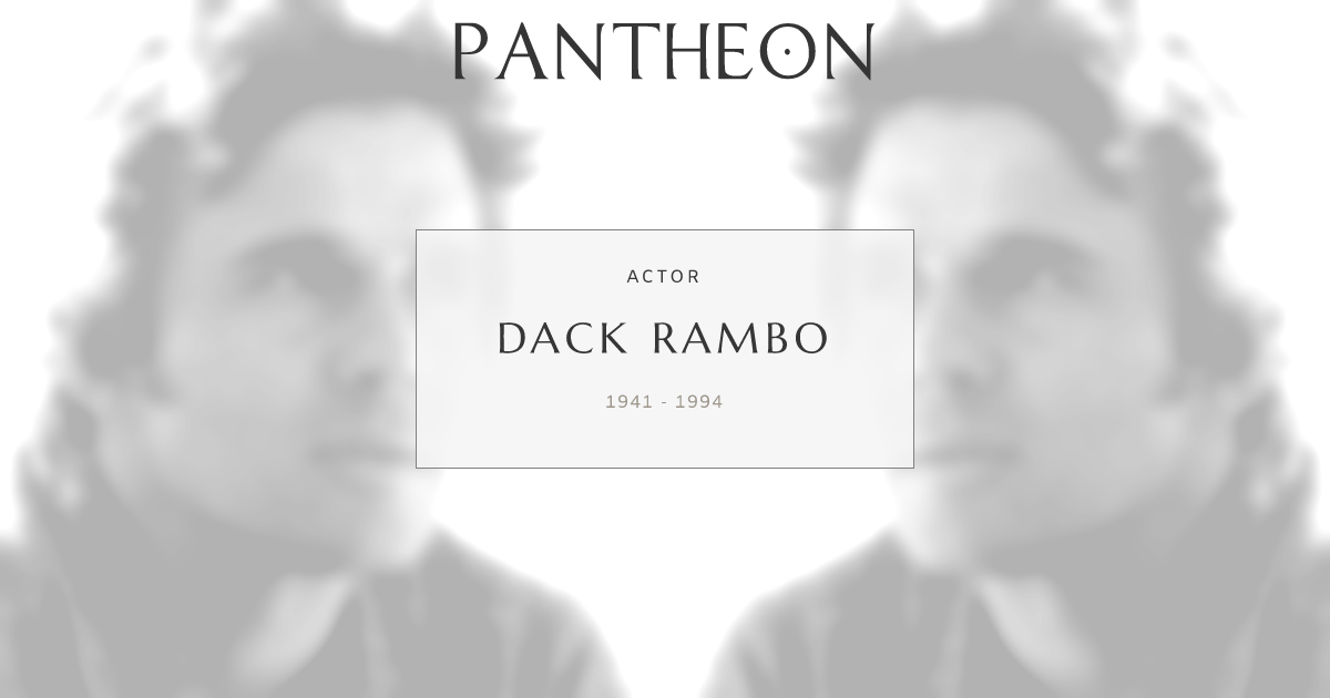 Dack Rambo Biography | Pantheon