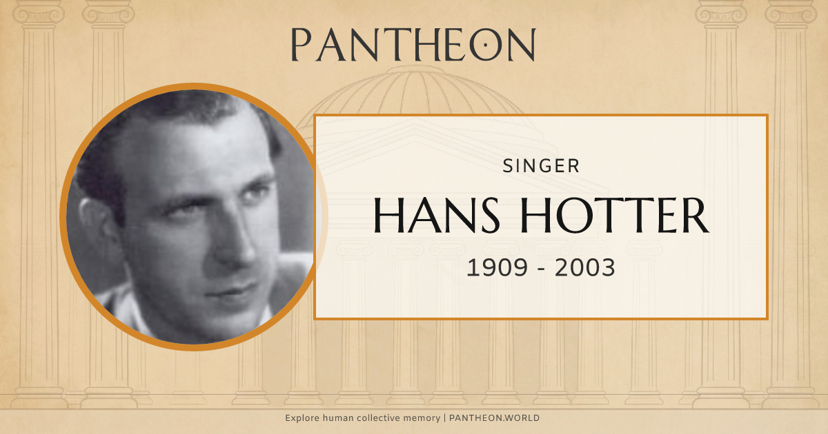 Hans Hotter Biography | Pantheon