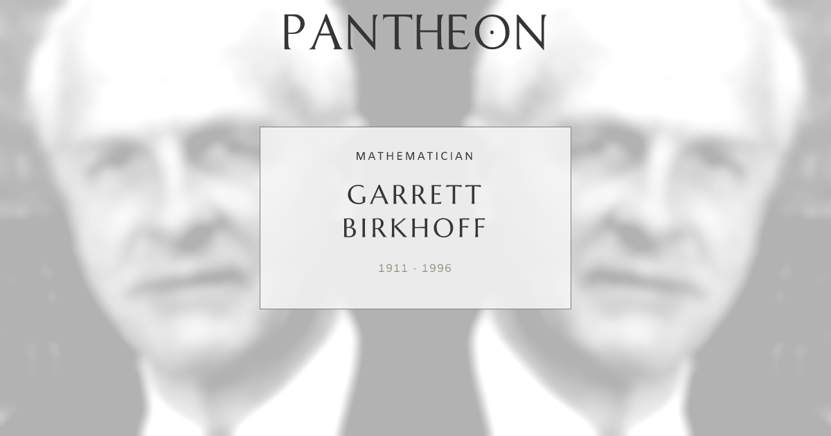 Garrett Birkhoff Biography | Pantheon