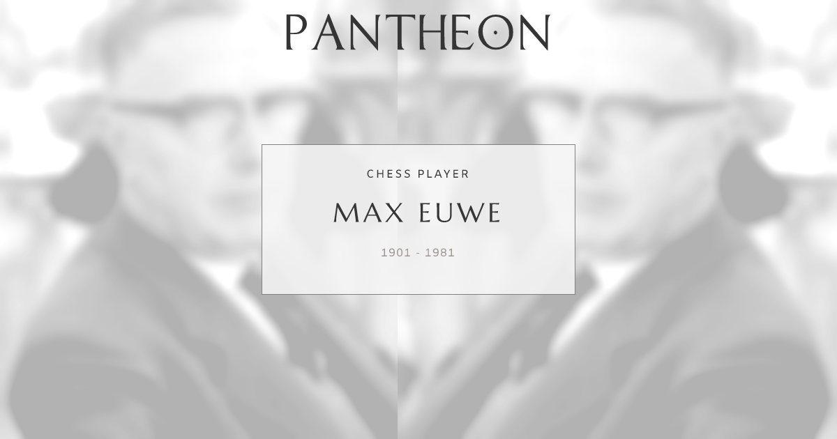 Max Euwe Biography | Pantheon