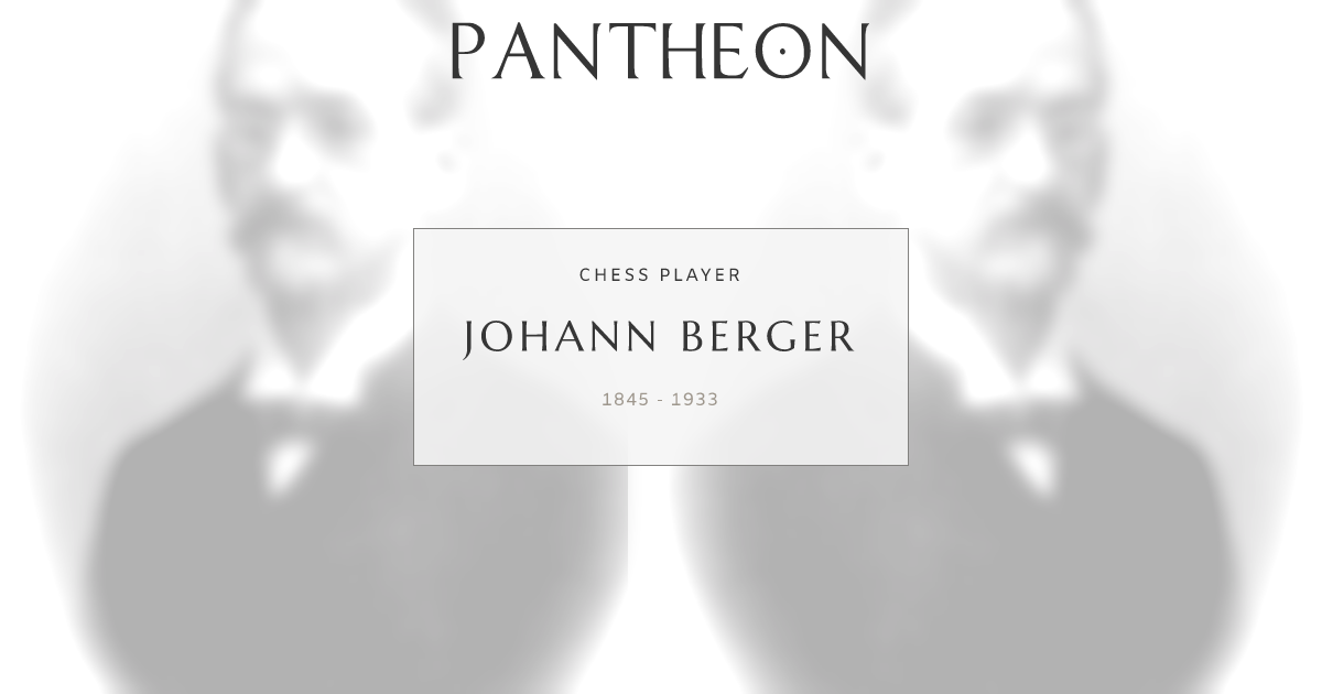 Johann Berger Biography | Pantheon