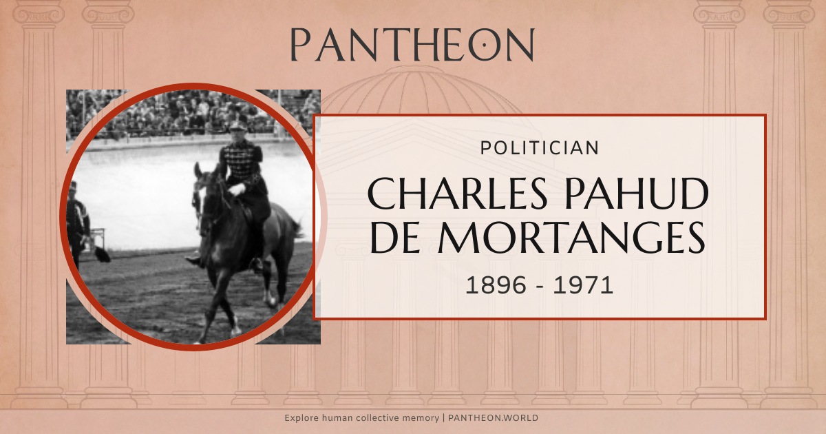 Charles Pahud de Mortanges Biography | Pantheon