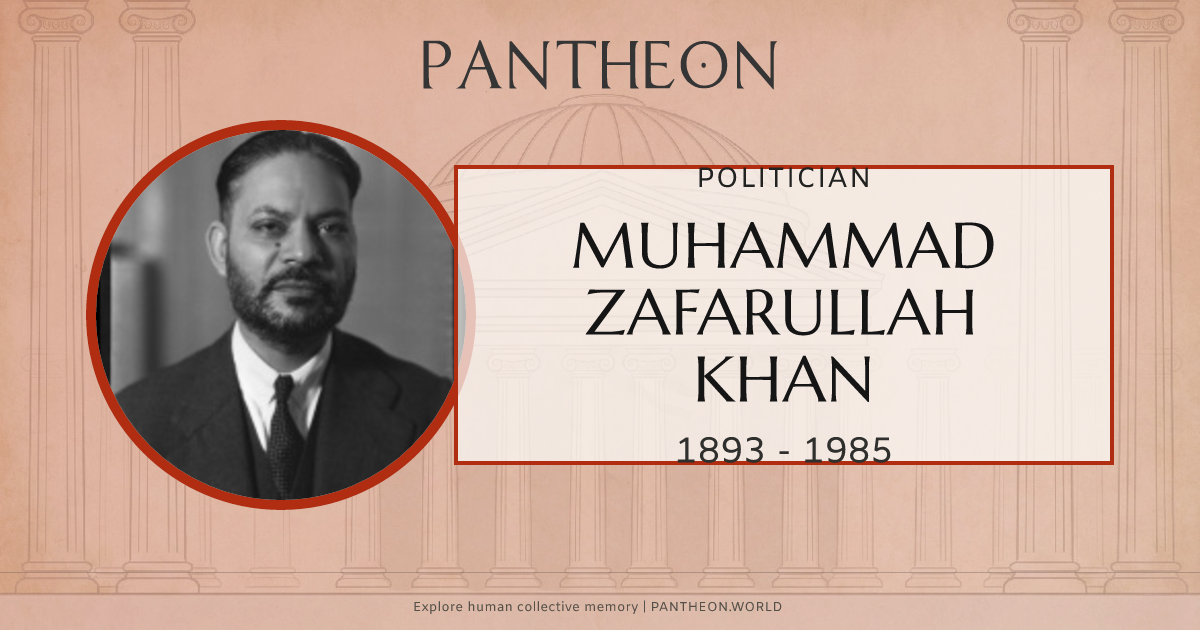 Muhammad Zafarullah Khan Biography | Pantheon