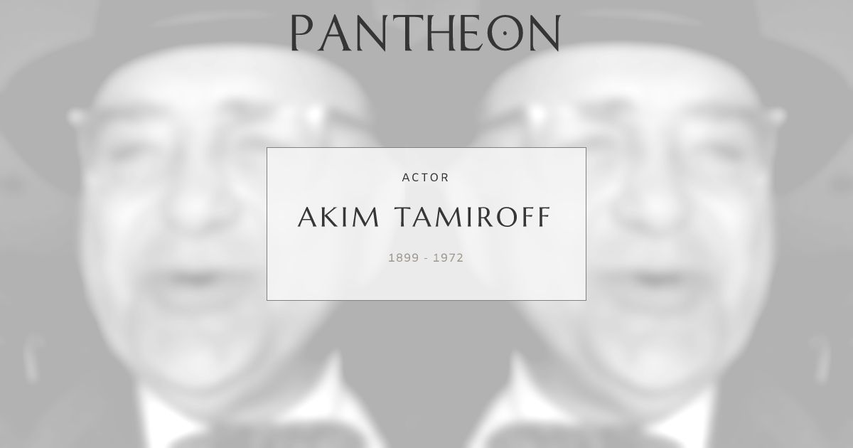 Akim Tamiroff Biography | Pantheon