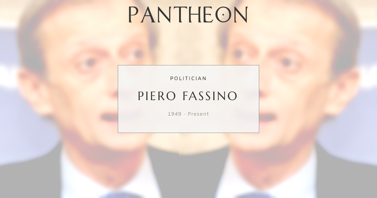 Piero Fassino Biography | Pantheon