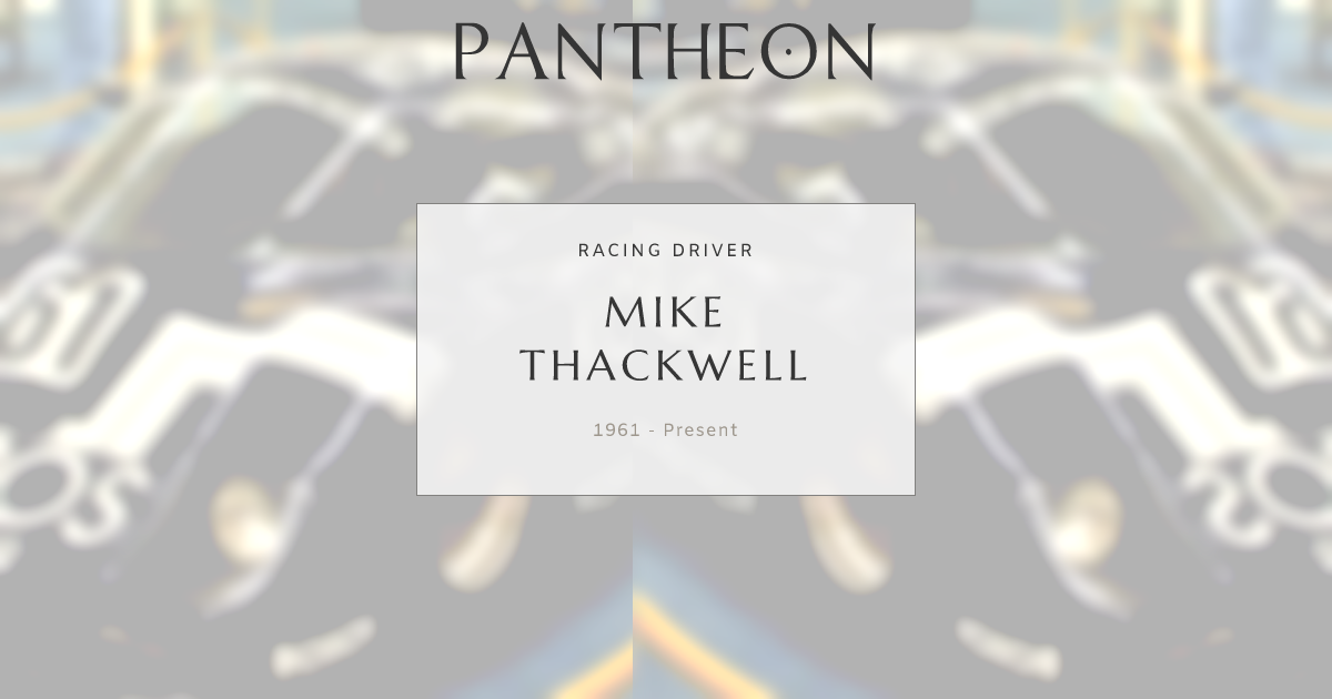 Mike Thackwell Biography | Pantheon