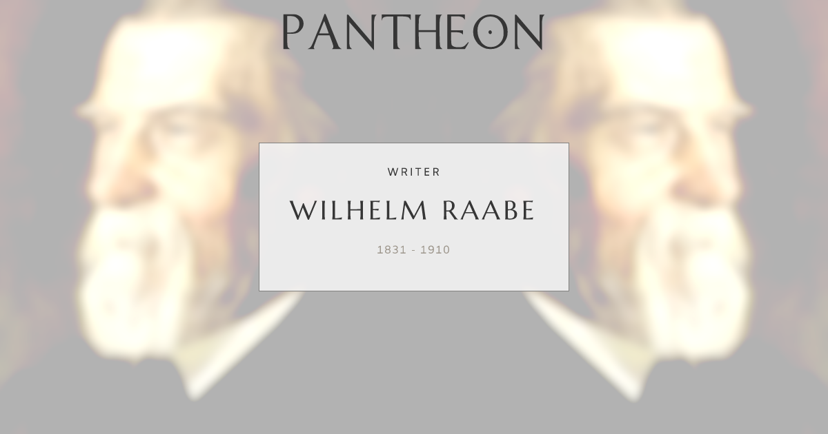 Wilhelm Raabe Biography | Pantheon