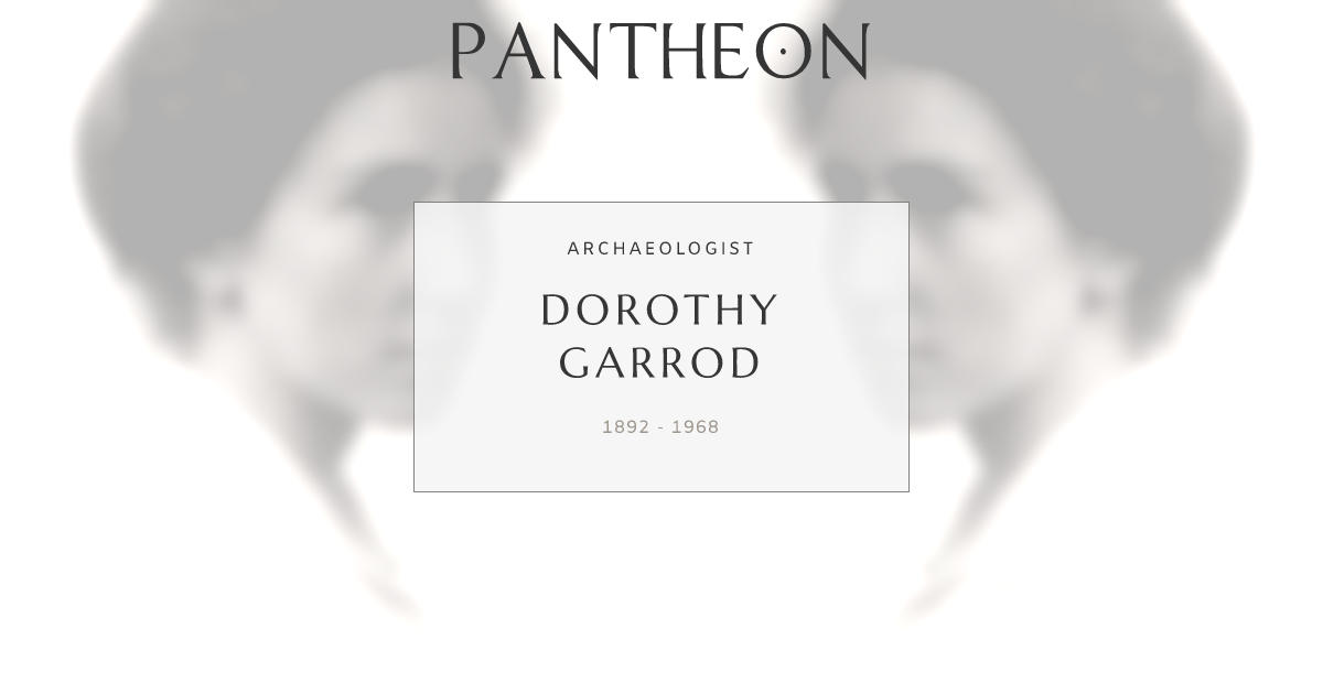 Dorothy Garrod Biography | Pantheon