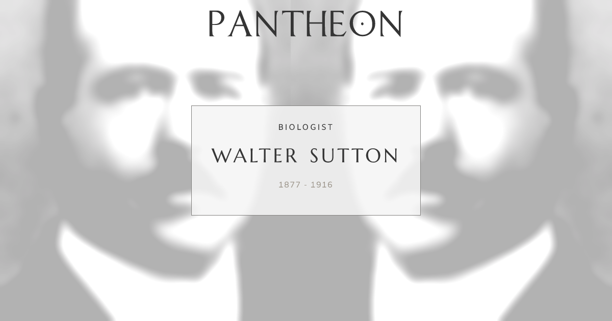 Walter Sutton Biography | Pantheon