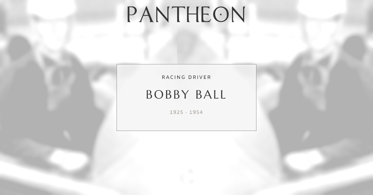 Bobby Ball Biography | Pantheon