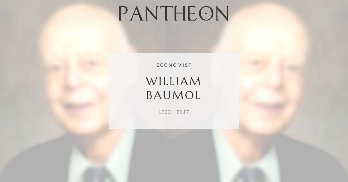William Baumol Biography | Pantheon