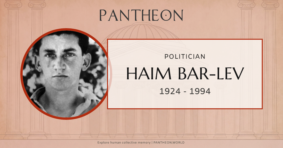 Haim Bar-Lev Biography | Pantheon