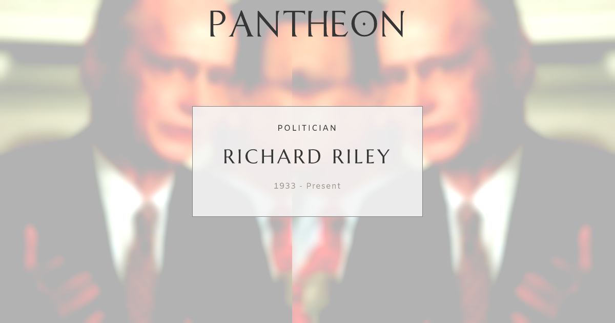 Richard Riley Biography | Pantheon