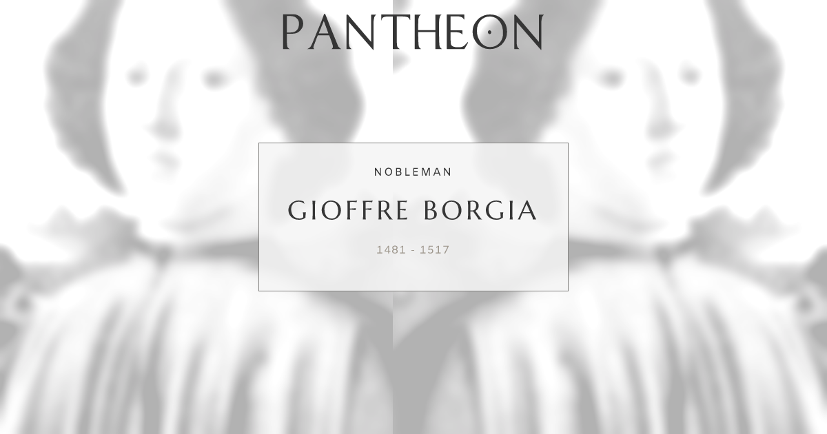 Gioffre Borgia Biography | Pantheon