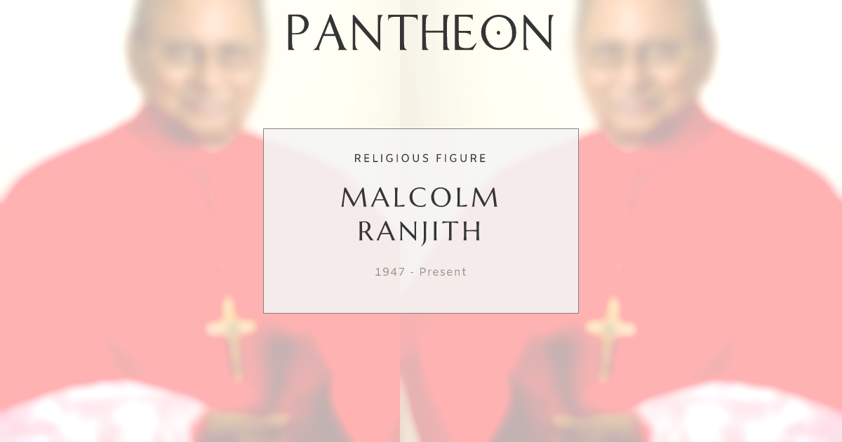 Malcolm Ranjith Biography | Pantheon