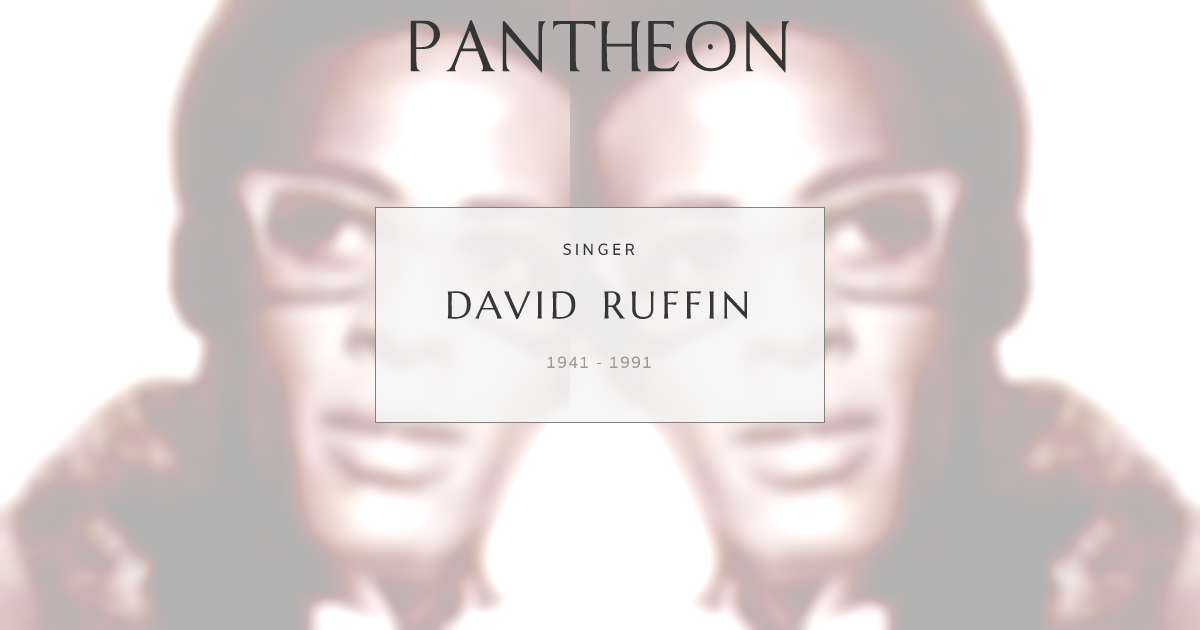 David Ruffin Biography | Pantheon