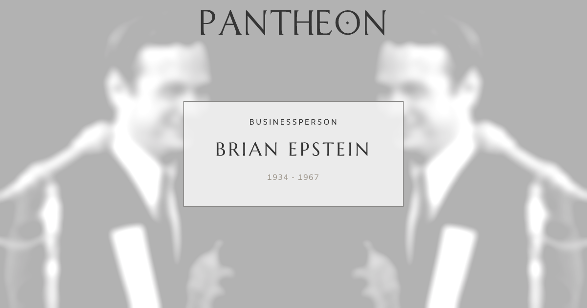 Brian Epstein Biography | Pantheon