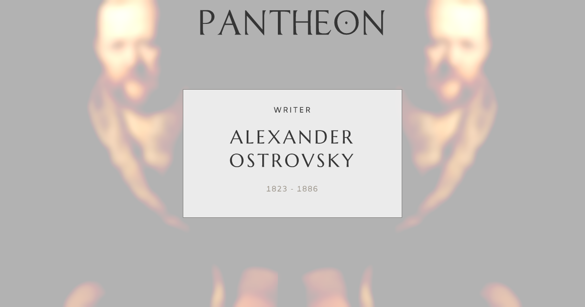 Alexander Ostrovsky Biography | Pantheon