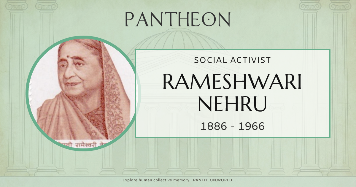 Rameshwari Nehru Biography | Pantheon