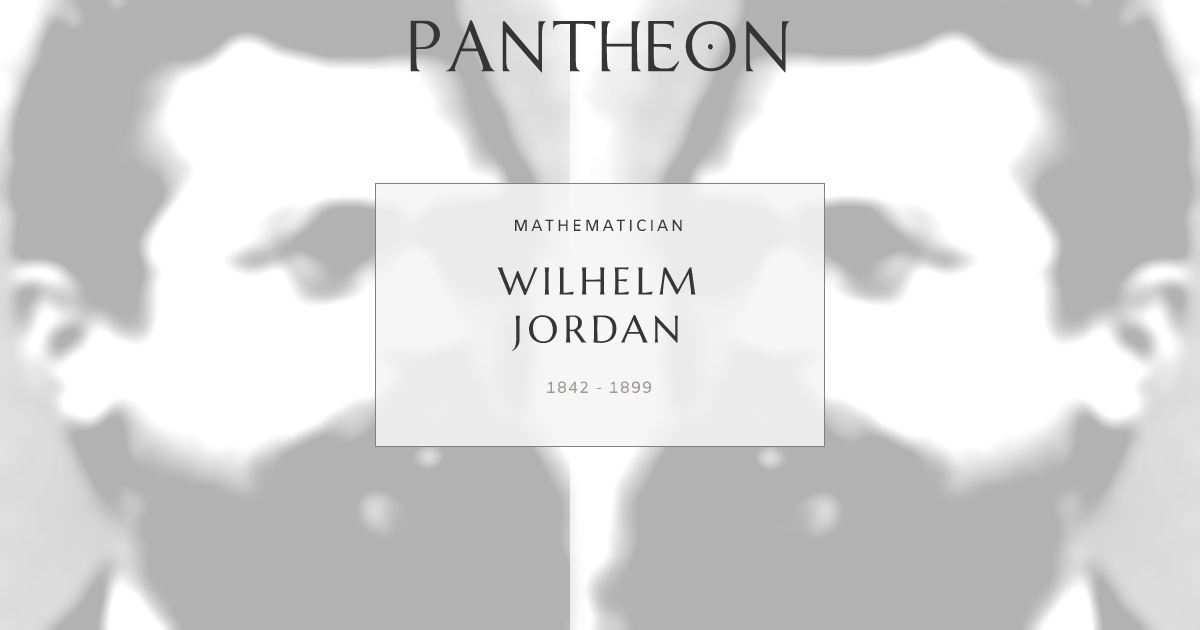 Wilhelm Jordan Biography | Pantheon