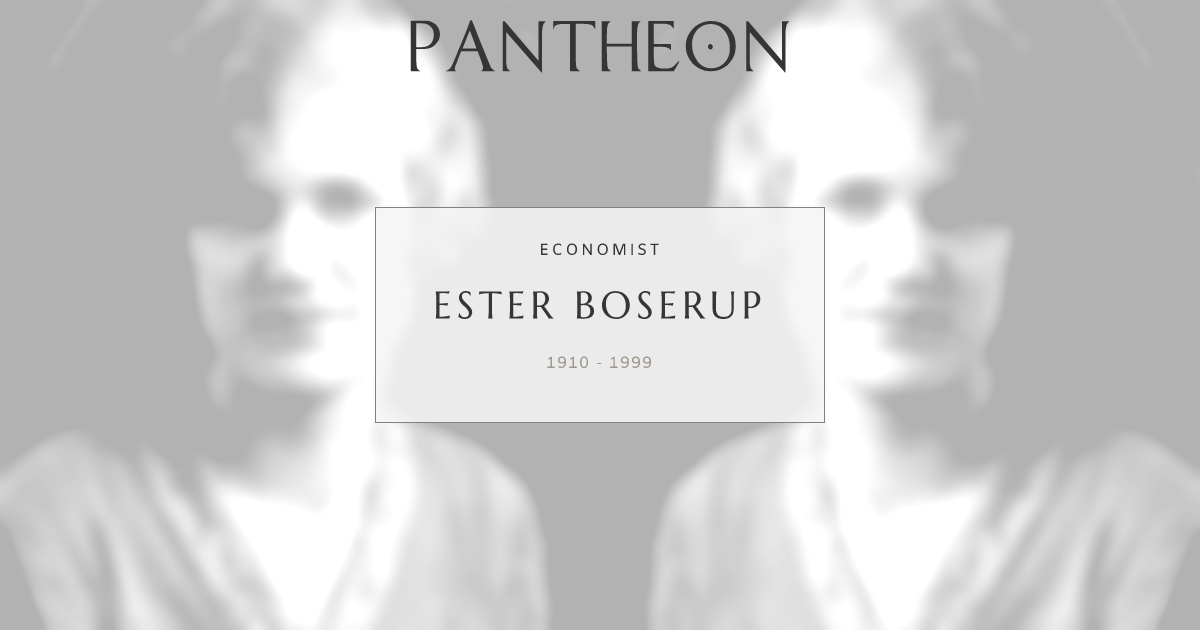 Ester Boserup Biography | Pantheon