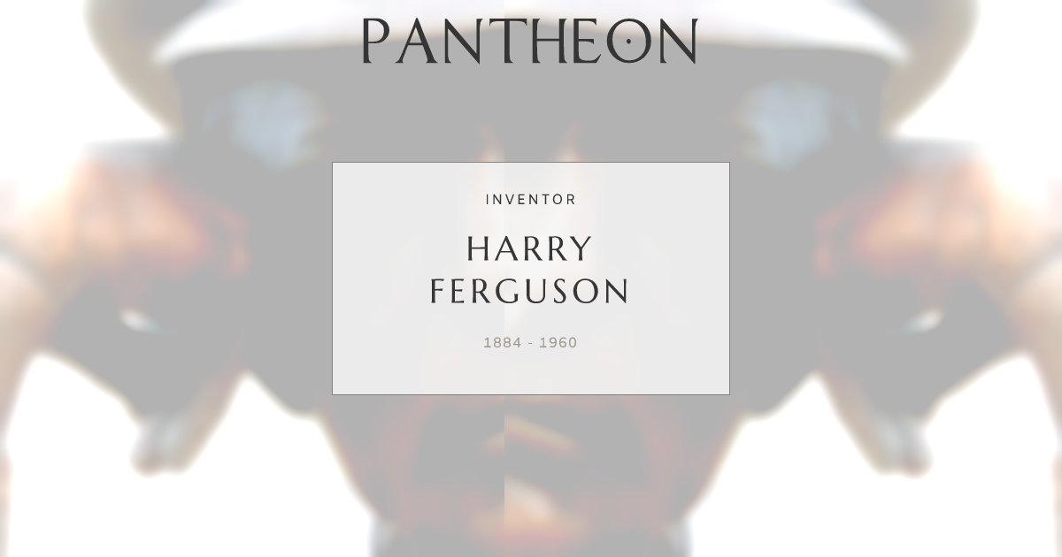 Harry Ferguson Biography | Pantheon
