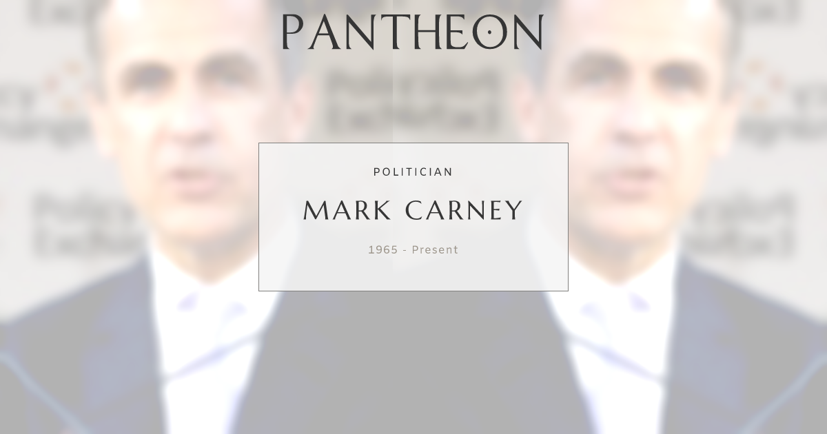 Mark Carney Biography | Pantheon